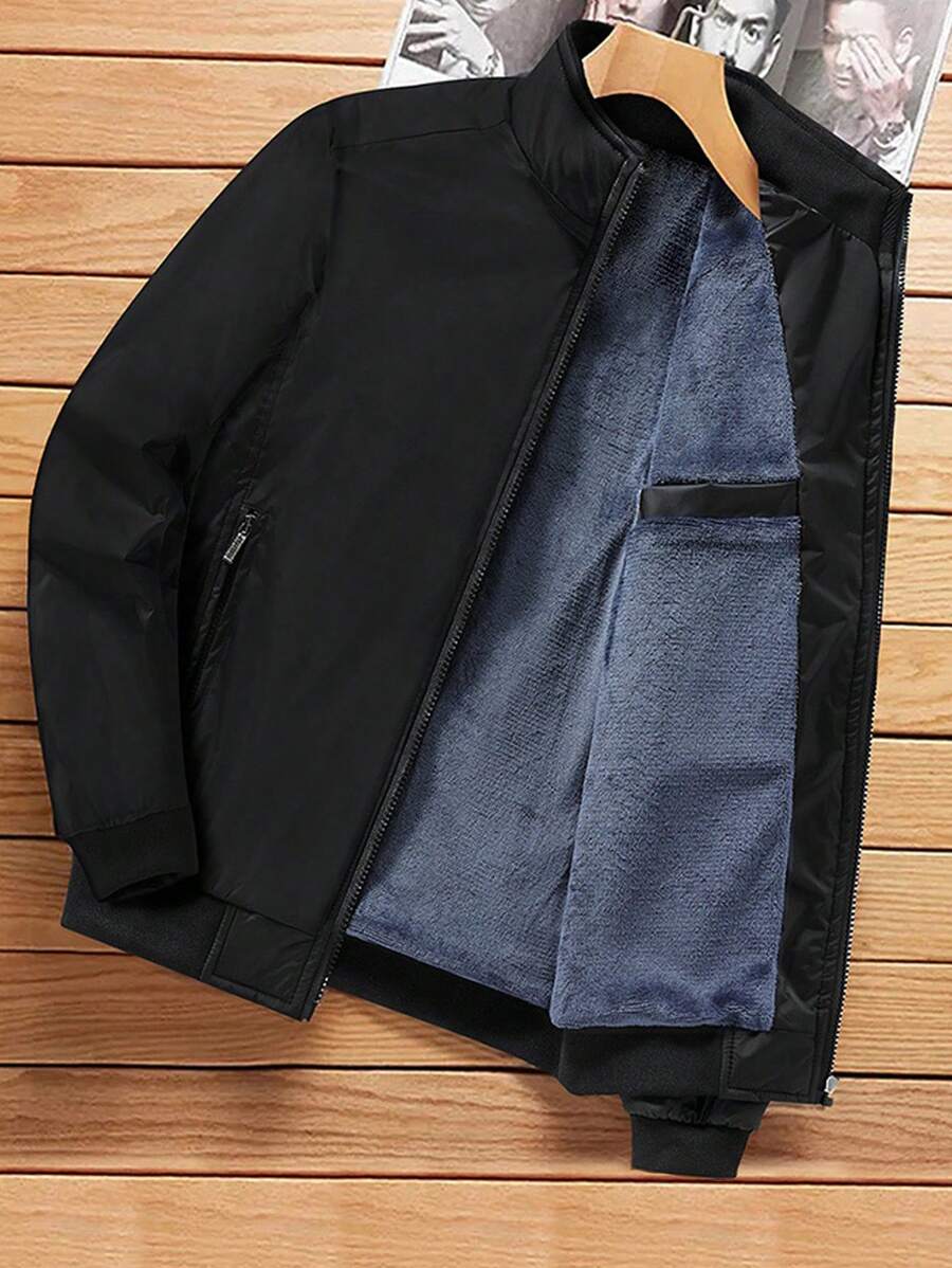 Men Zip Up Thermal Lined Padded Coat | SHEIN USA