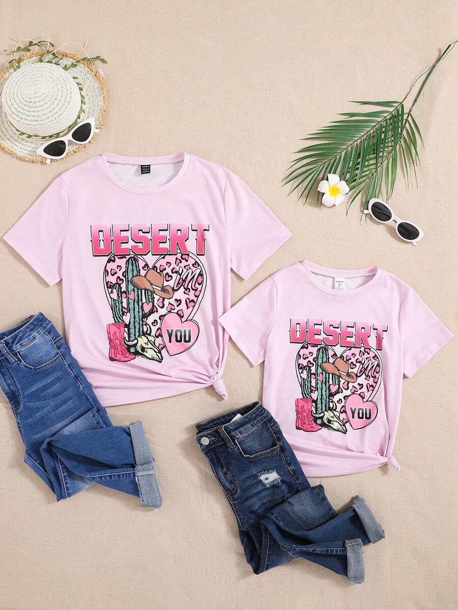 SHEIN Conjuntos de ropa combinados para niña preadolescente y mamá, 2 ...