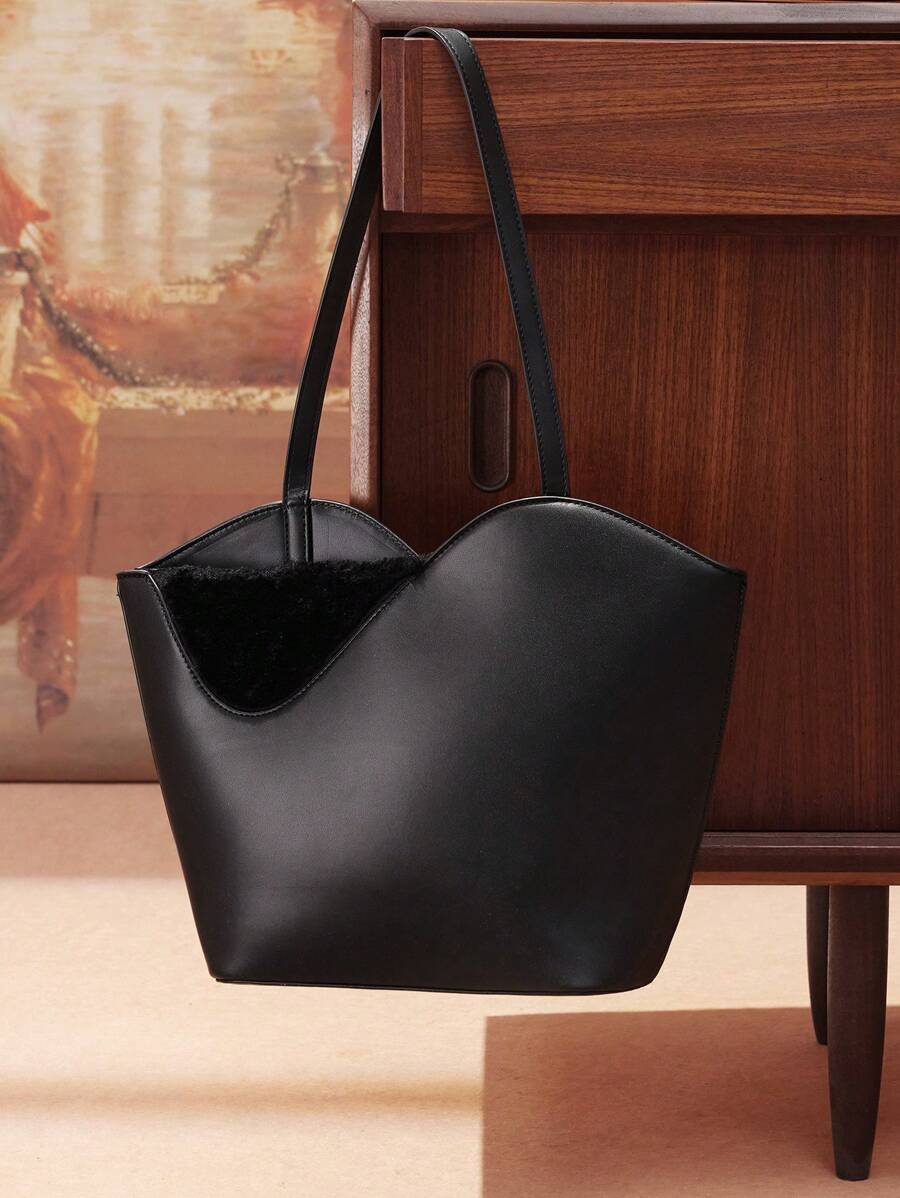 MOTF PREMIUM SCULPTURAL FAUX FUR TOTE BAG | SHEIN USA