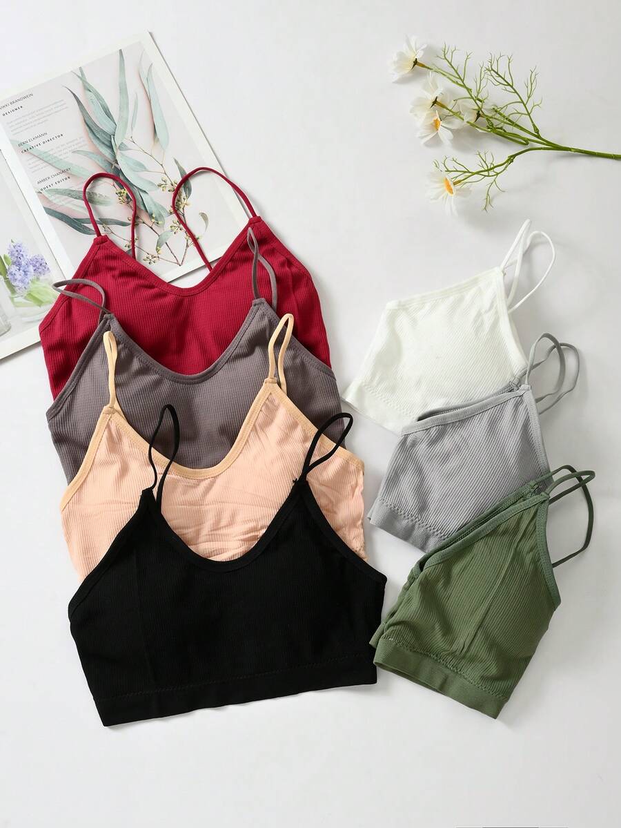 Conjunto De Ropa Interior Acanalada Para Niñas Preadolescentes | Mode ...