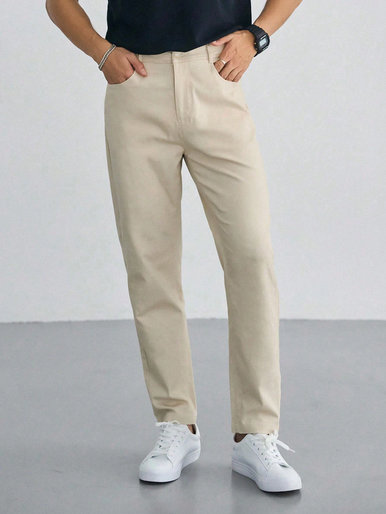 DAZY Men Solid Slant Pocket Pants | SHEIN USA