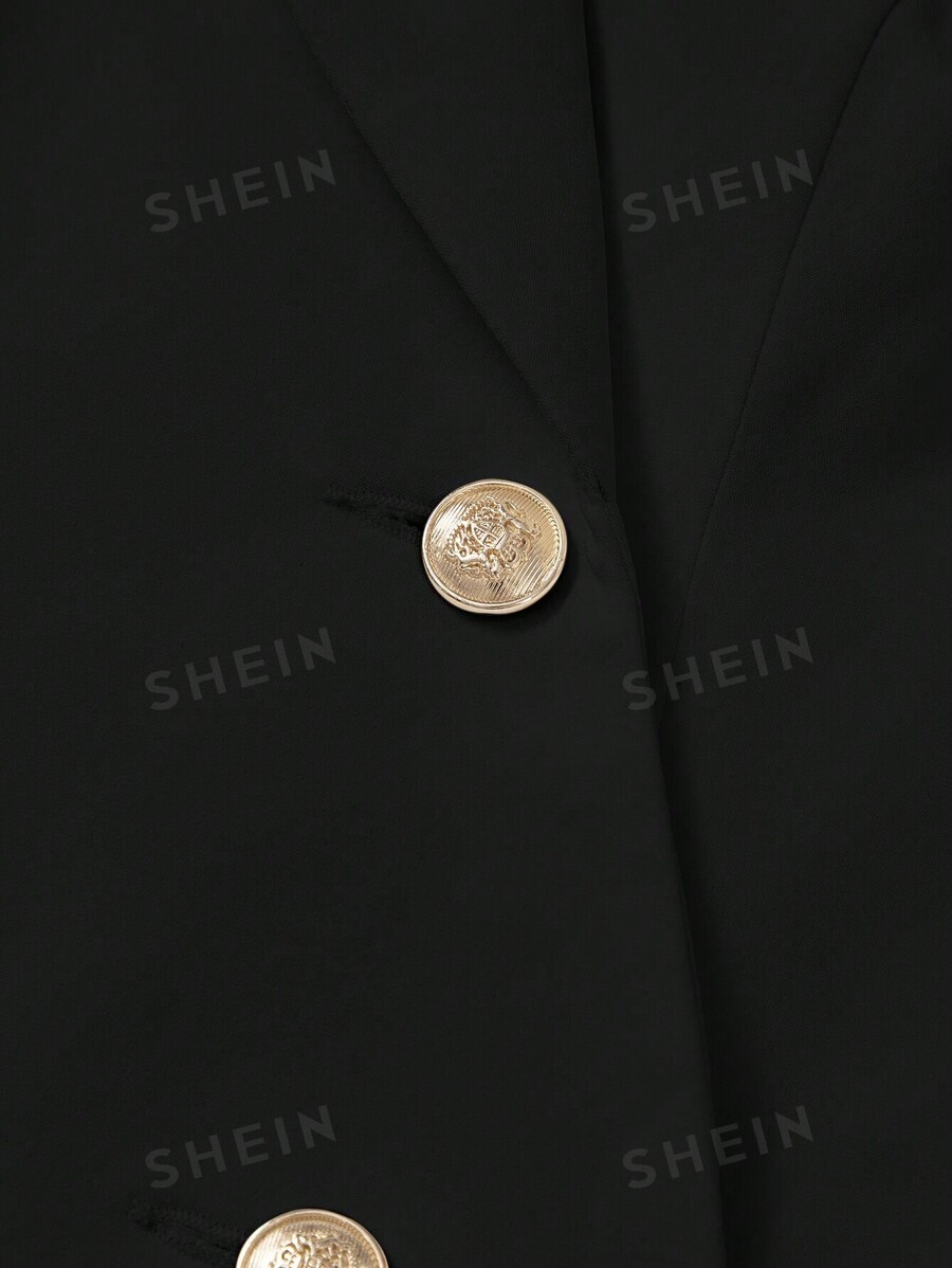 SHEIN MOD Concert Date Night Tops Women's Lapel Double Breasted Vest ...