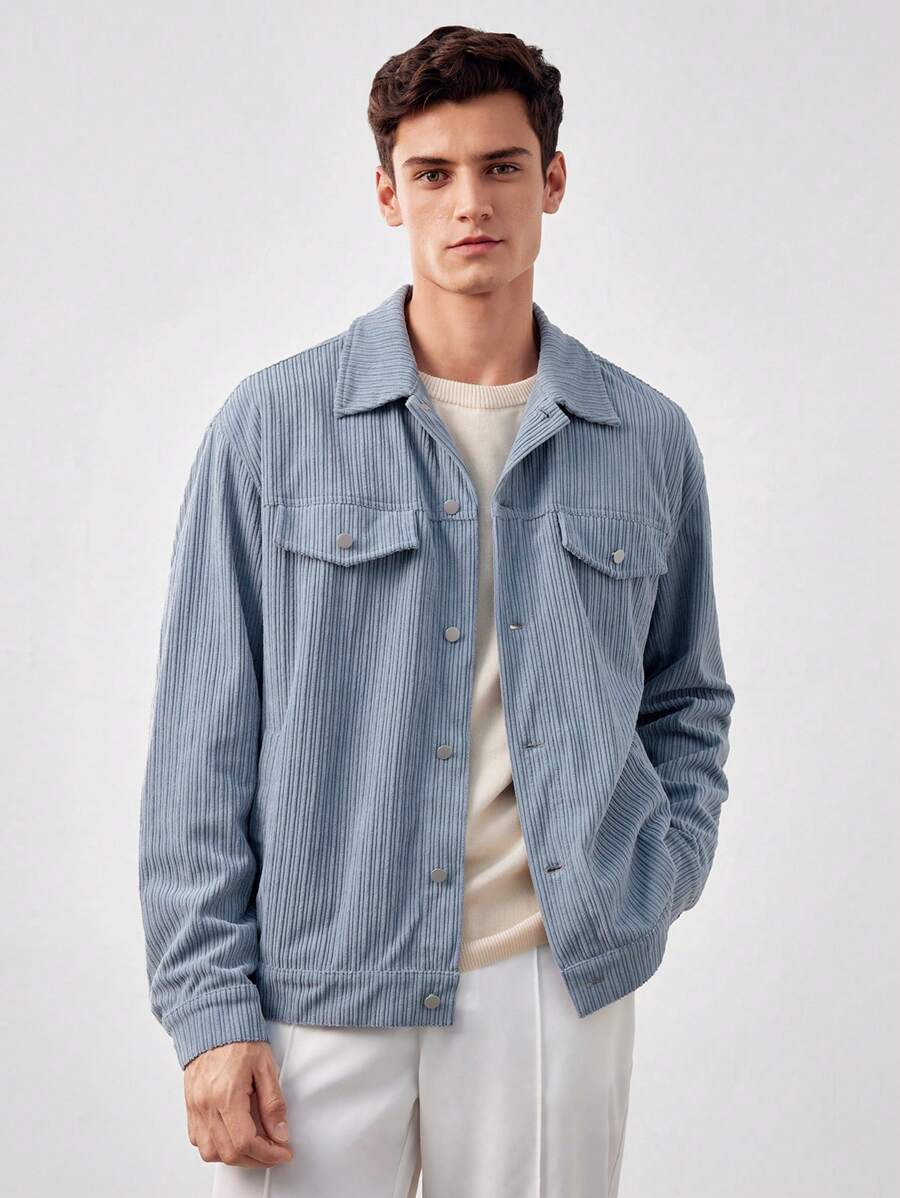 Manfinity Homme Men's Long Sleeve Casual Jacket | SHEIN USA