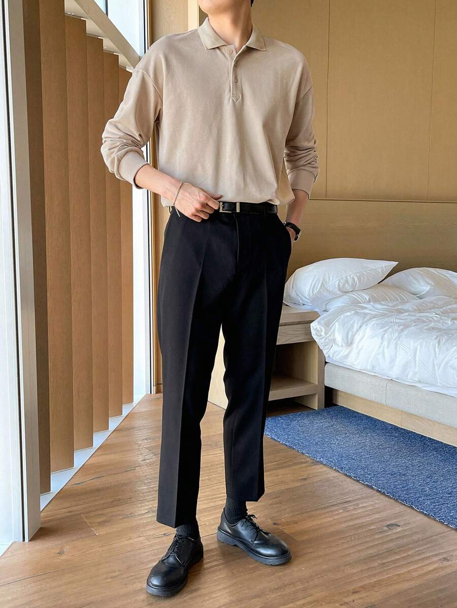 DAZY Sudadera Con Hombros Caídos Y Cuello Polo De Color Liso Para ...