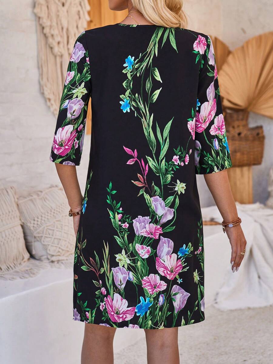 EMERY ROSE Floral Print Vacation Dress | SHEIN USA