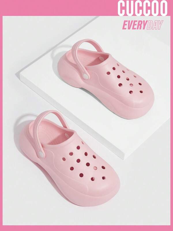Cuccoo Everyday Collection Women Hollow Out Vented Clogs, Preppy Pink ...