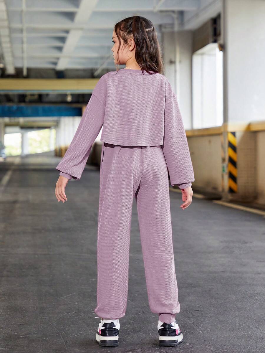 SHEIN Tween Girls' Casual Street Style Solid Color Hoodie With Vest And ...