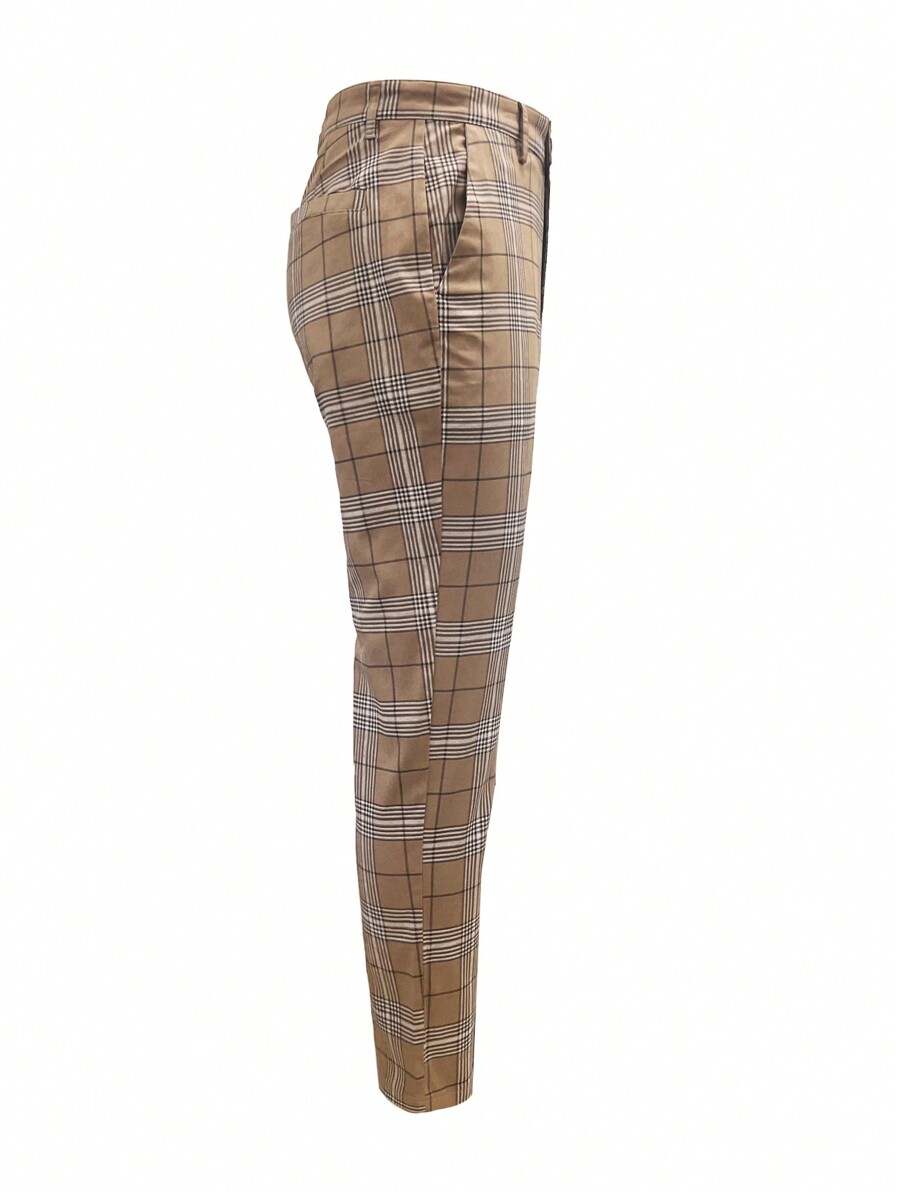 Manfinity Mode Men's Diagonal Pocket Plaid Suit Pants | SHEIN USA