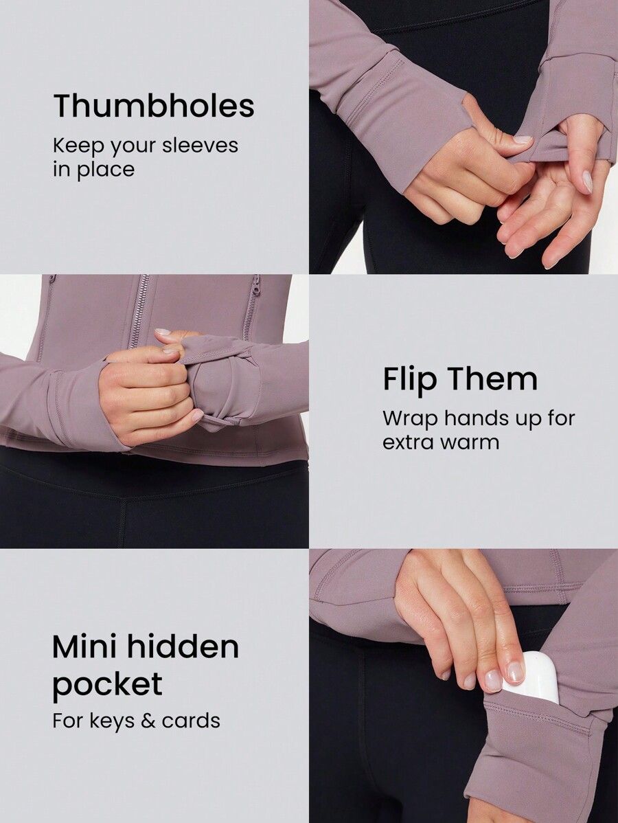 GLOWMODE FeatherFit™ Slim-It Streamline Performance Secure Pockets Zip ...