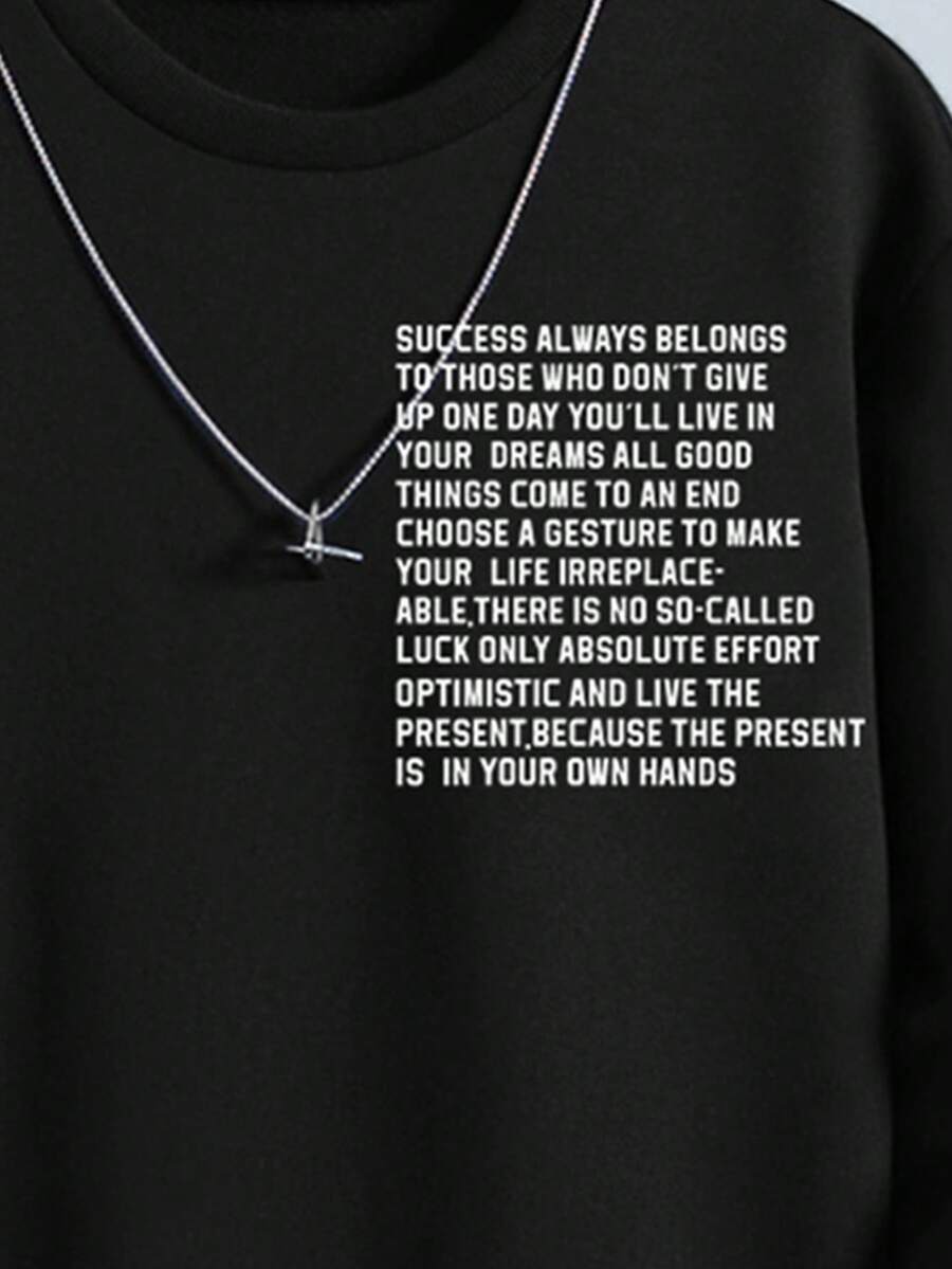 Teenage Boys' Slogan Printed Sweatshirt And Sweatpants Set | SHEIN UK