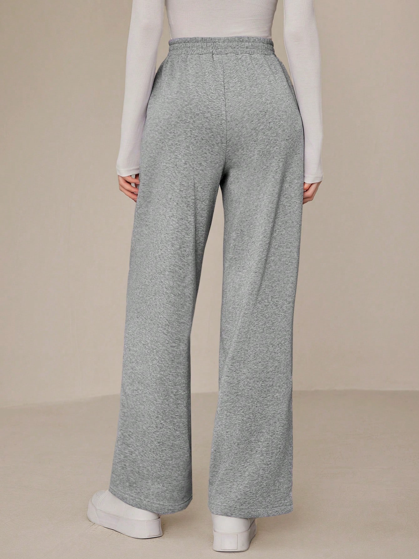 SHEIN EZwear Ladies' Gray Loose-fit Long Sports Pants | SHEIN USA
