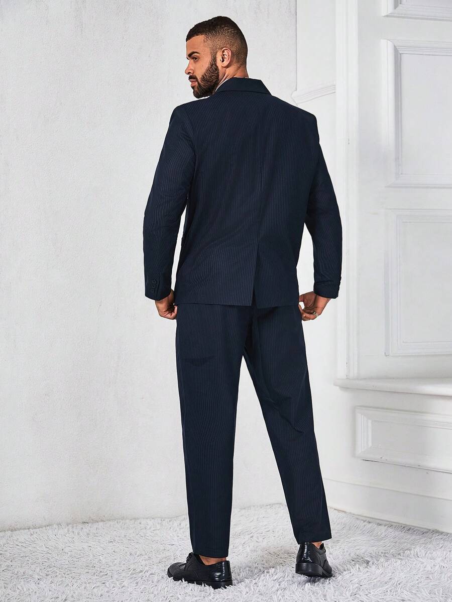 Manfinity Mode Men'S Plus Size Solid Color Suit Set | SHEIN Singapore