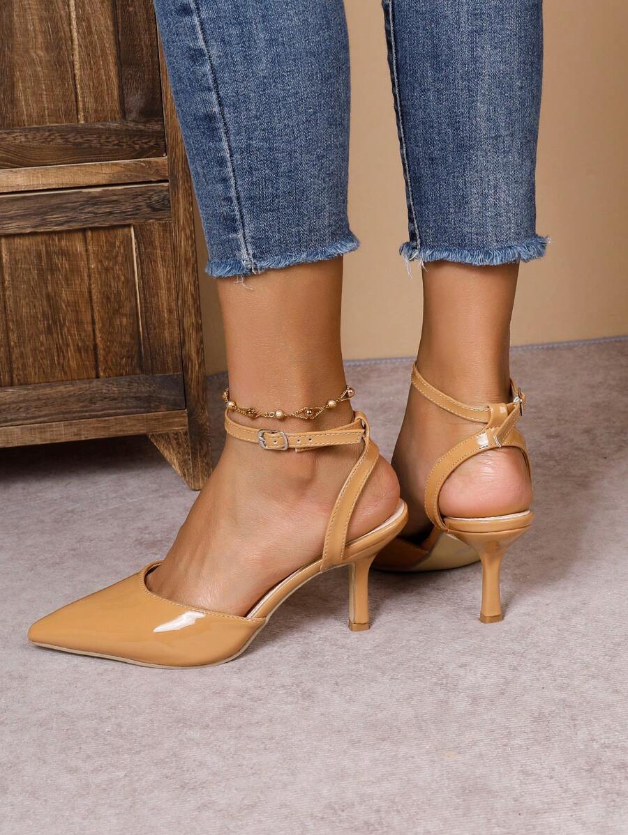 Women'S Pointed Toe Sexy High Heel Pumps With Backless Design | SHEIN USA