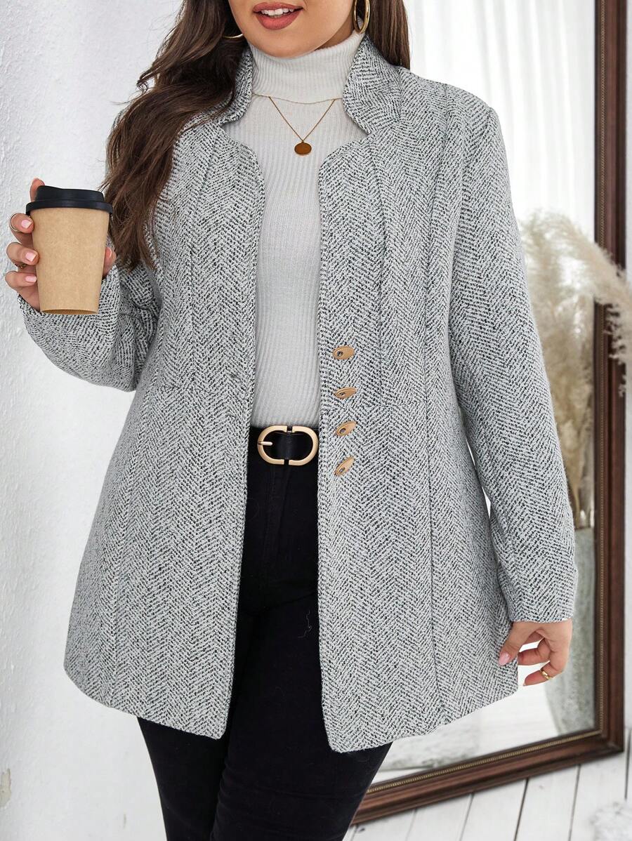 SHEIN Frenchy Plus Size Casual Eenvoudige Dagelijkse Kleding, Voor De ...