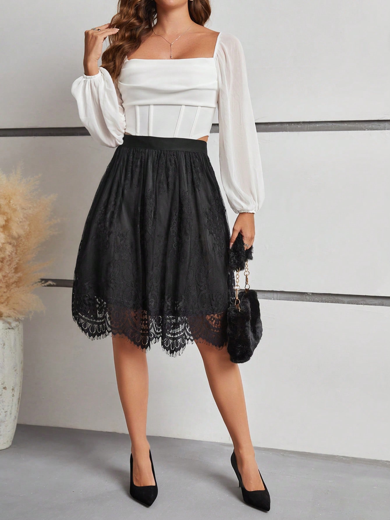 SHEIN Clasi Women'S Lace Skirt | SHEIN USA
