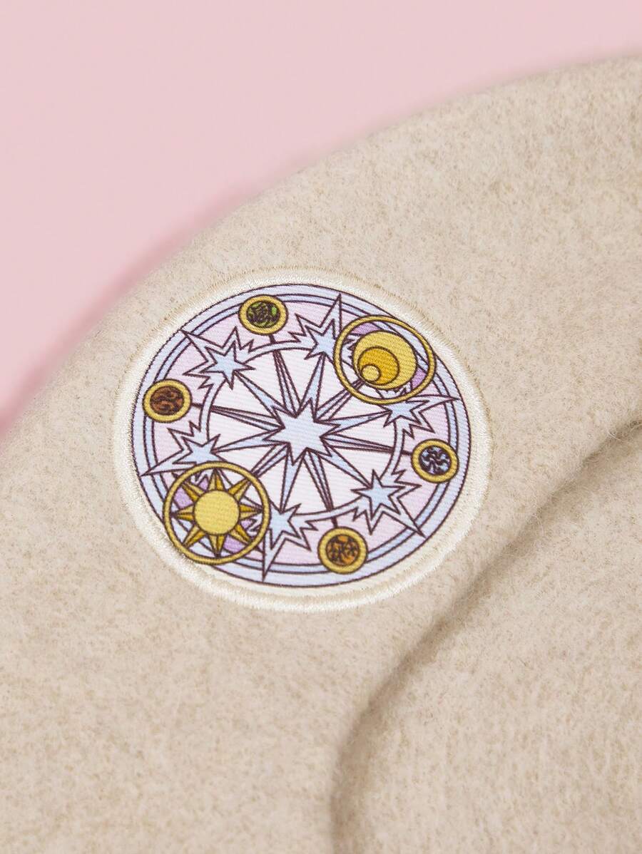 CARDCAPTOR SAKURA | SHEIN Magic Circle Design Sweet White Beret Vintage ...