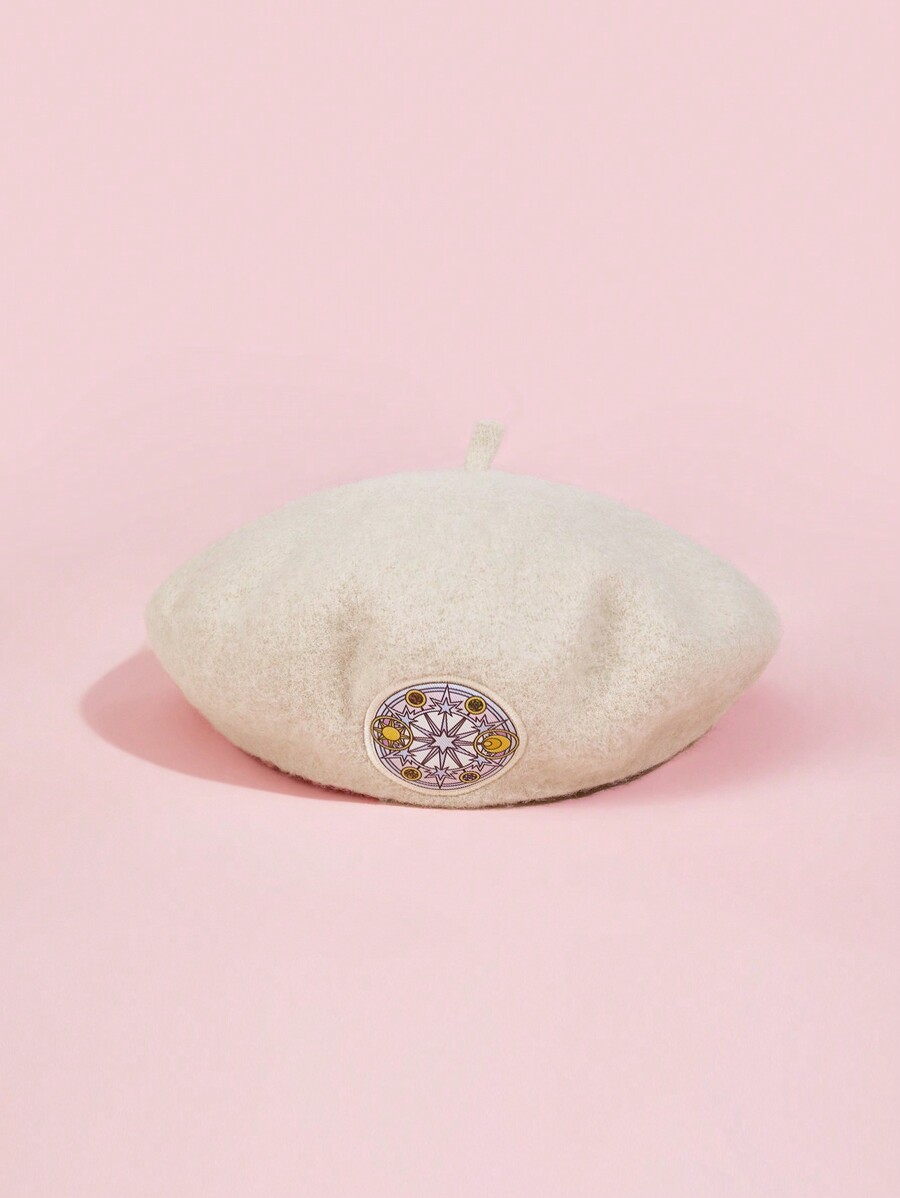 CARDCAPTOR SAKURA | SHEIN Boina Blanca Dulce Con Diseño De Círculo ...