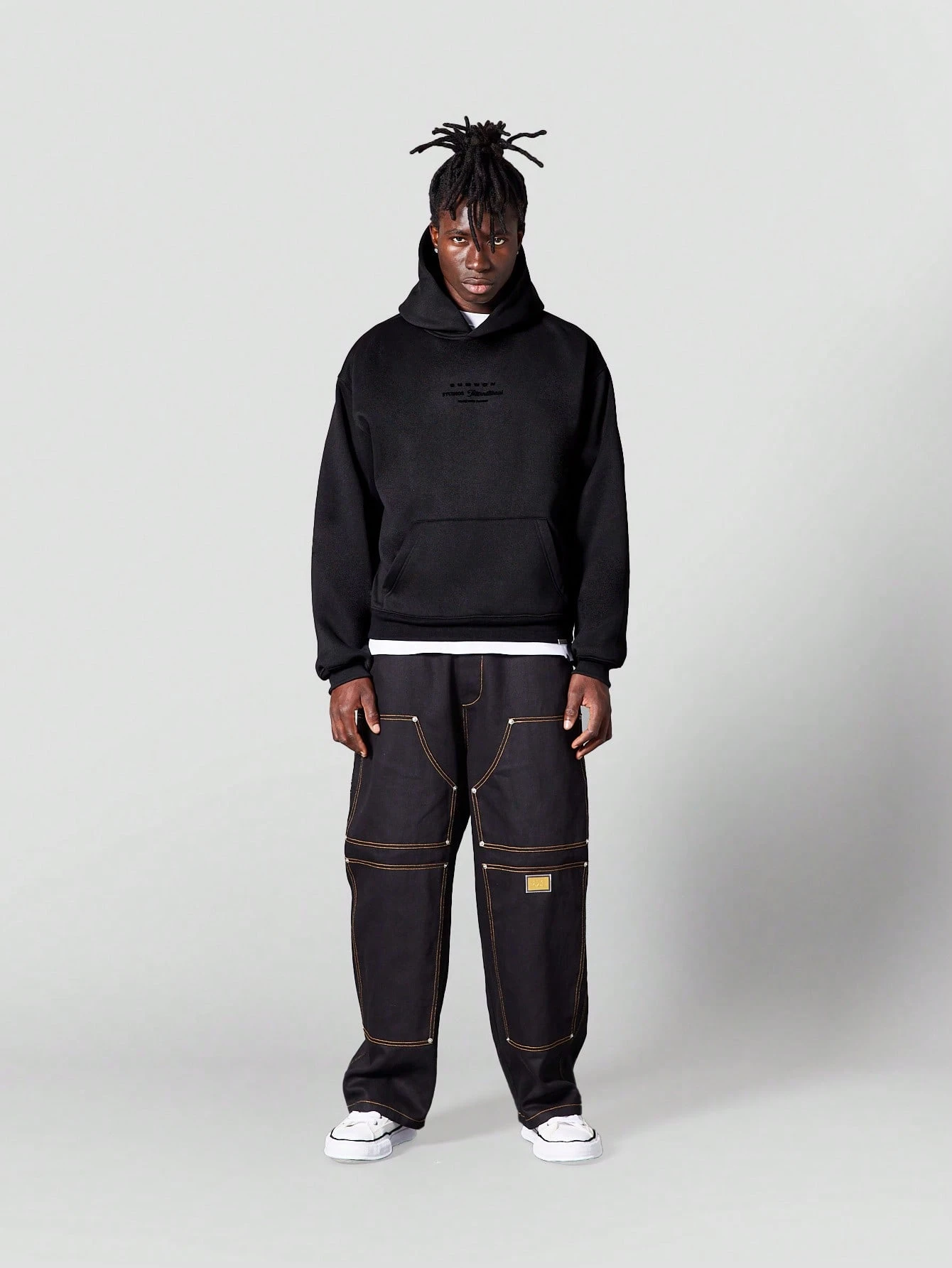 SUMWON Hoodie With Front Flock Print | SHEIN USA