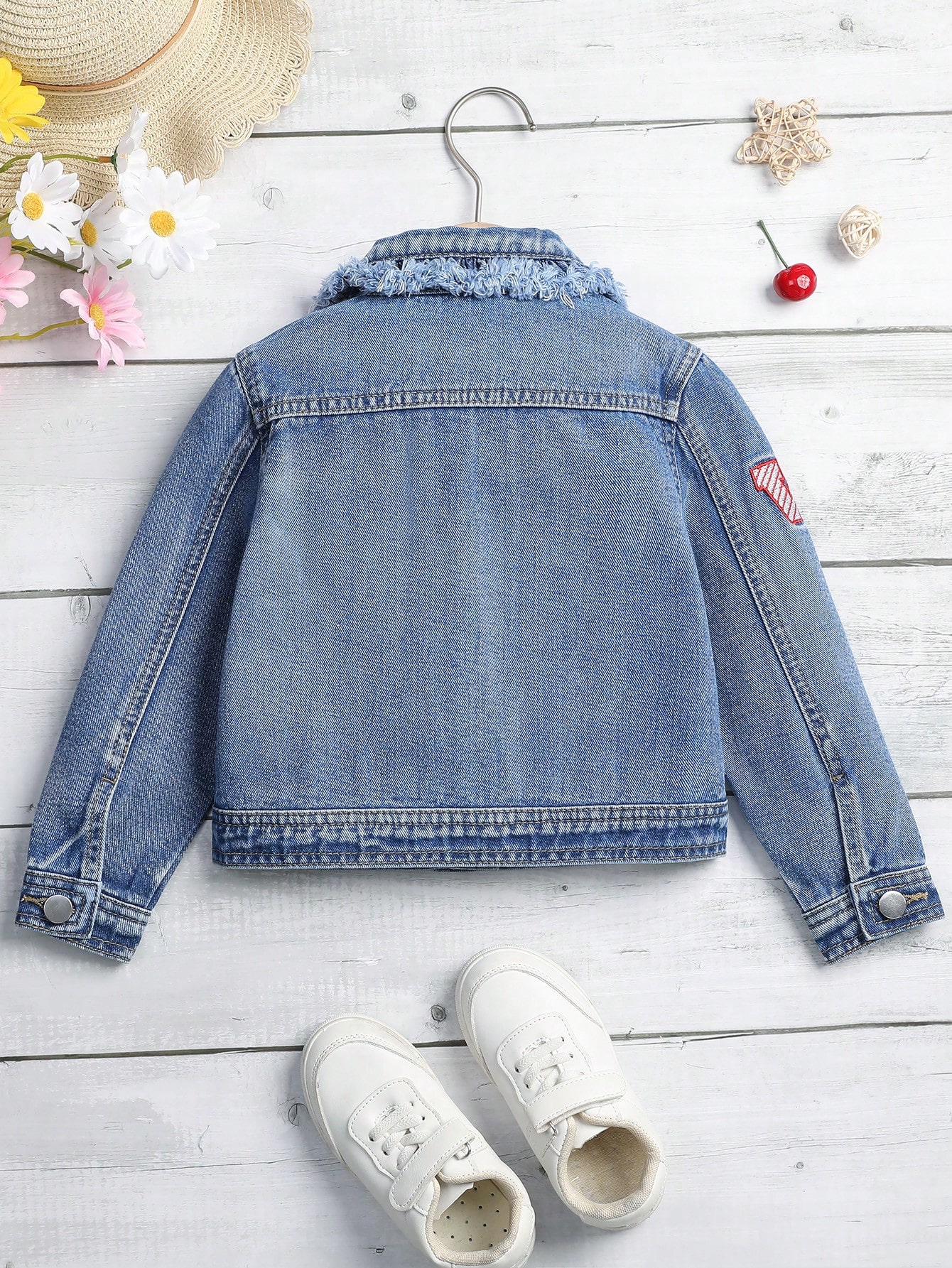 Girls' Embroidered Denim Jacket | SHEIN USA