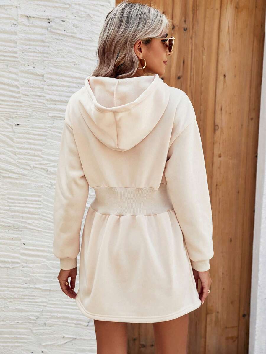 SHEIN Frenchy Women'S Drawstring Hooded Sweatshirt Dress | SHEIN USA