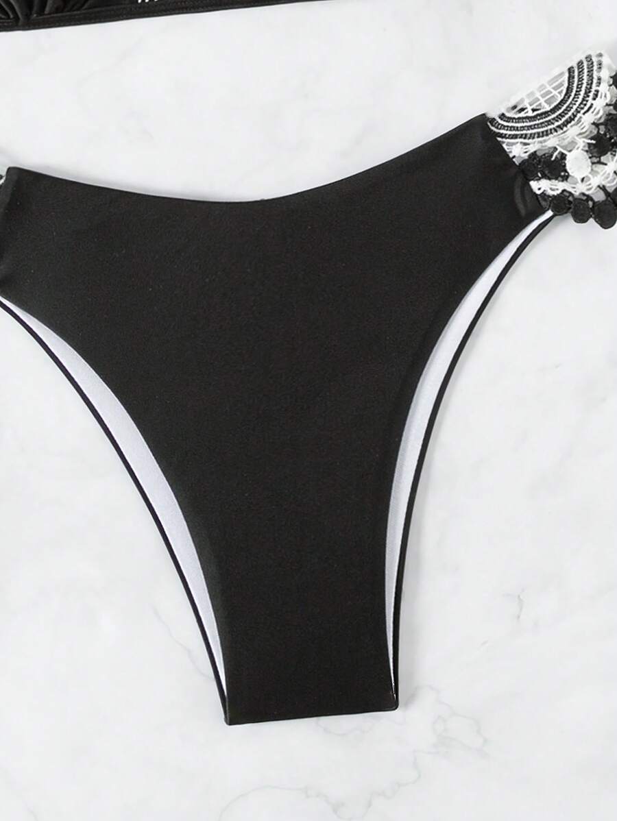 Shein Swim Womens Halter Neck Strap Separated Swimsuit Set Shein Asia