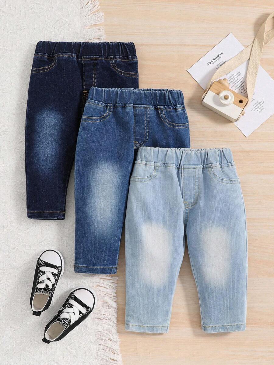 SHEIN Vintaside Kids Baby Girl Neutral Casual Daily Fully Elastic Waist ...