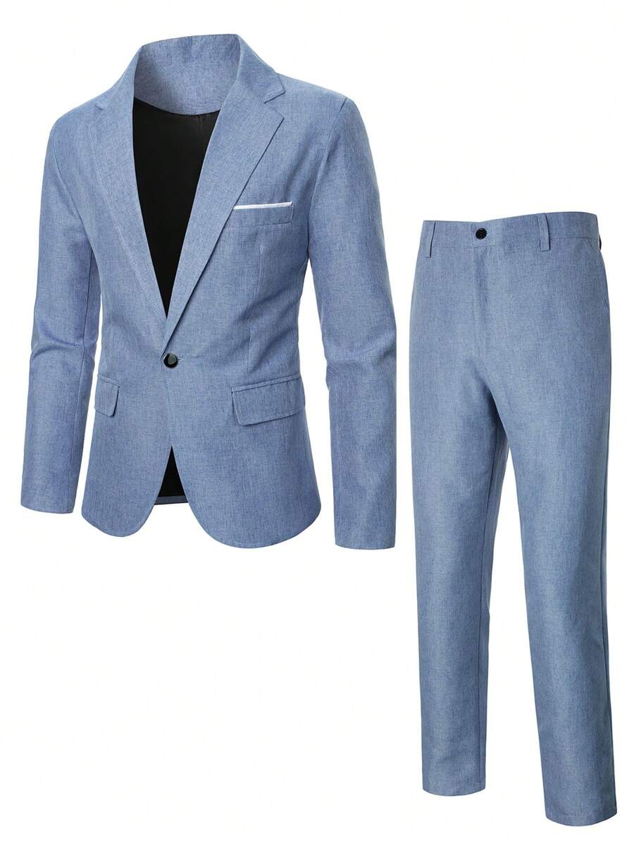 Manfinity Mode Men Notched Lapel Suit Set | SHEIN USA