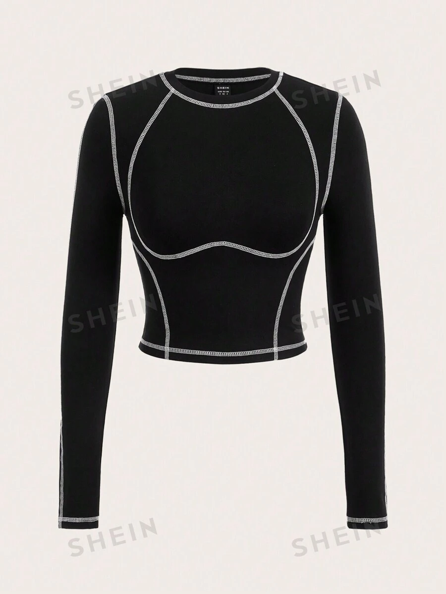 SHEIN ICON Colorblock Stitching T-Shirt | SHEIN USA