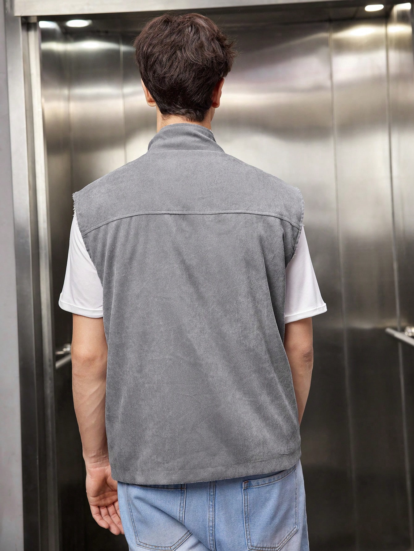 Manfinity Unisex 1pc Woven Casual Fleece Lined Loose Vest | SHEIN UK