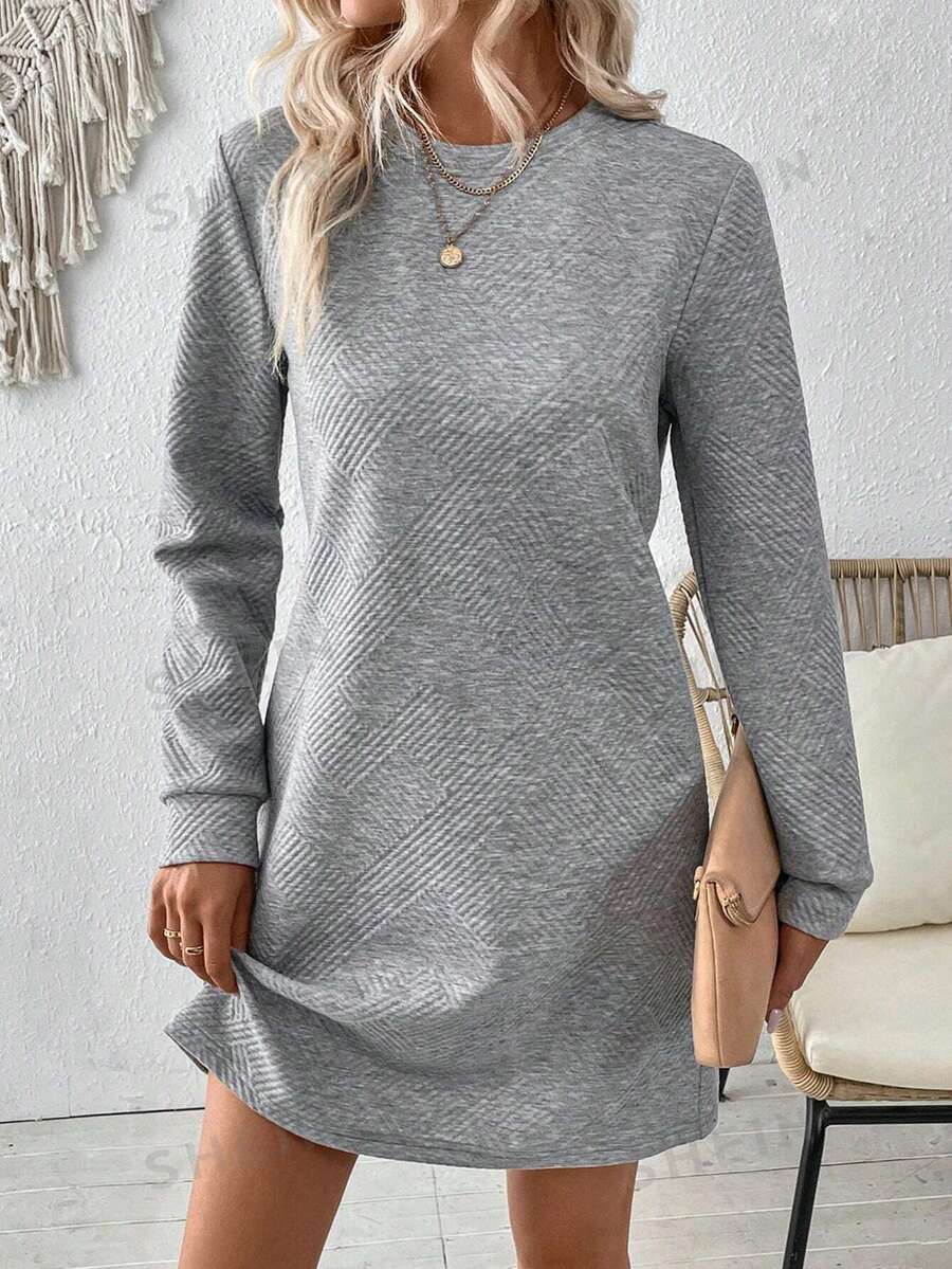 SHEIN LUNE Casual Regular Fit Long Sleeve Dress | SHEIN USA