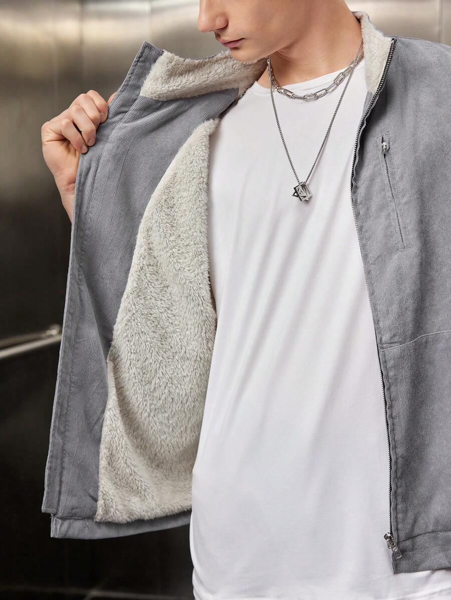 Manfinity Unisex 1pc Woven Casual Fleece Lined Loose Vest | SHEIN UK