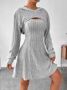 Muchica Ladies Solid Color 2-piece Set With Unique Design | SHEIN USA