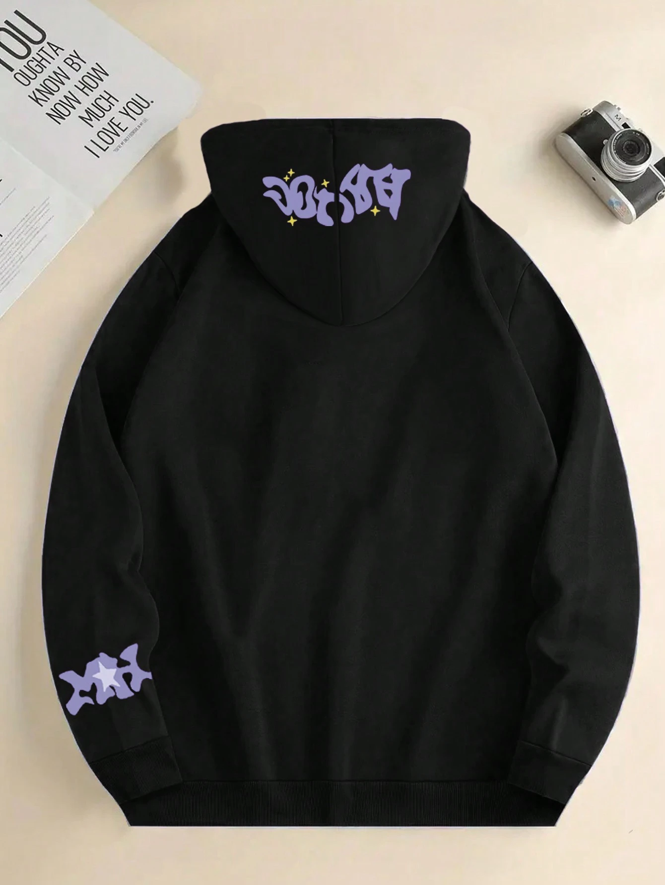 Manfinity Hypemode Men's Loose-Fit Fleece Hoodie Pullover With Letter Print for Sale Australia ...