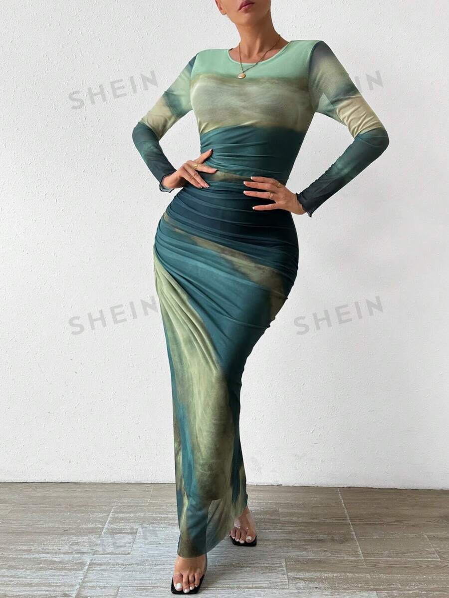 SHEIN BAE Kvinnors Batik Veckade Klänningar | SHEIN SE