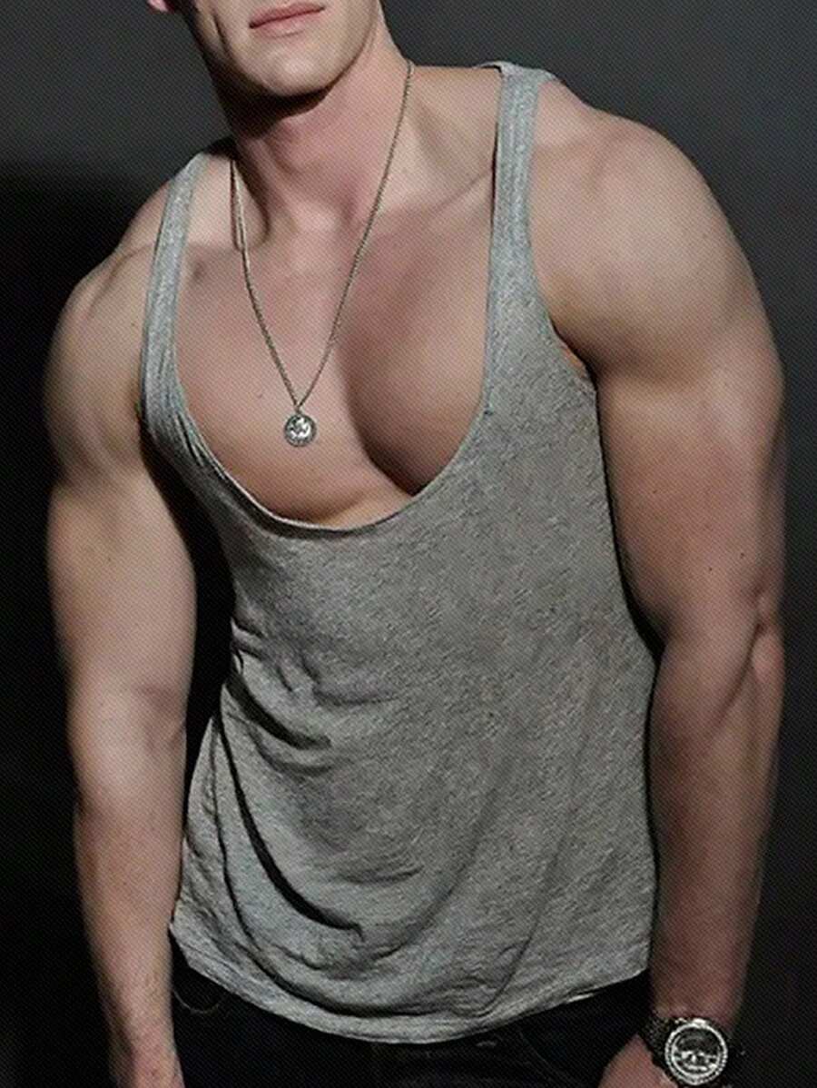 SHEIN Manfinity Homme Men's Grey Tank Top | SHEIN USA