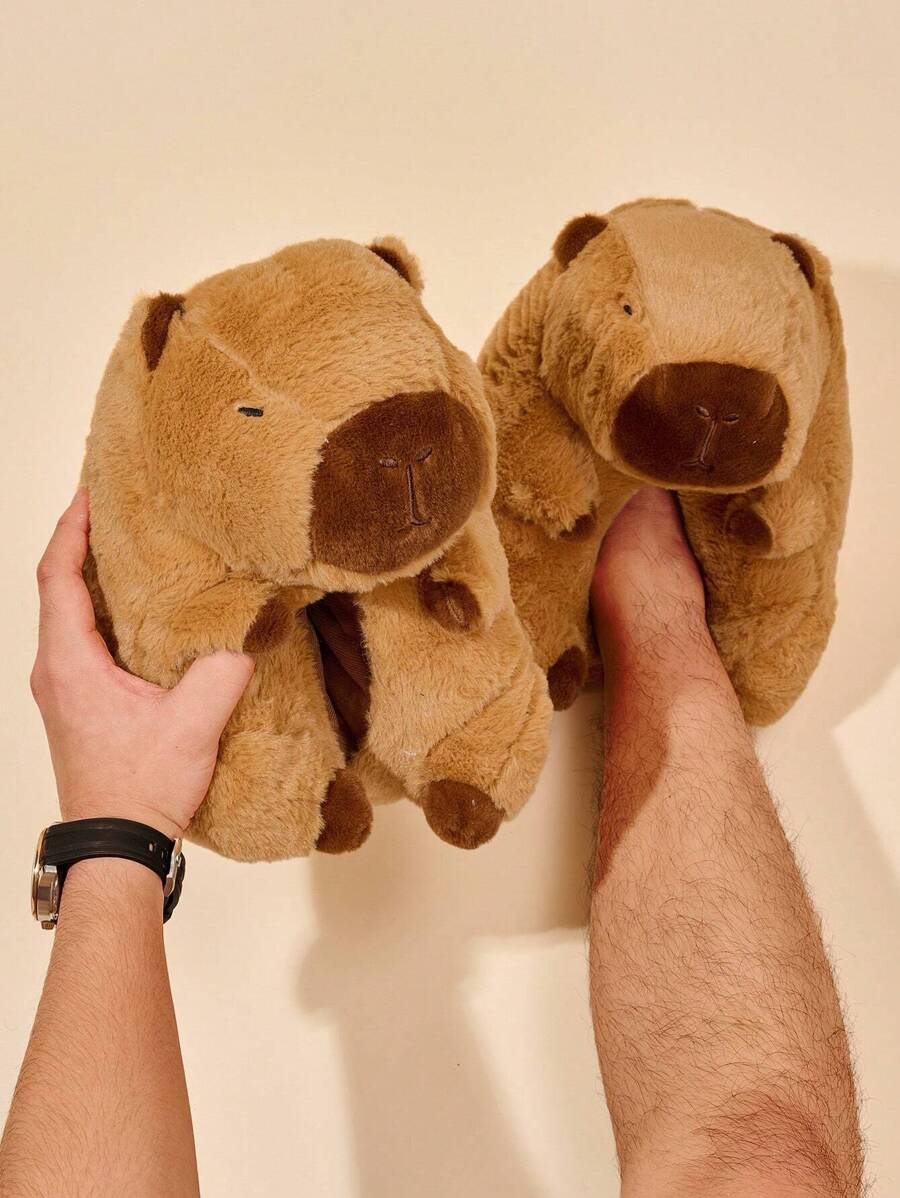 Plush Animal Slippers, Fun Cartoon Capybara Slippers | SHEIN USA