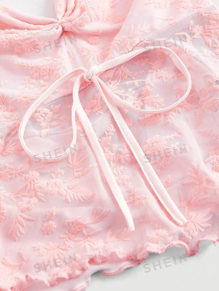 SHEIN X Jessie SHEIN MOD Women's Jacquard Halterneck Top | SHEIN UK