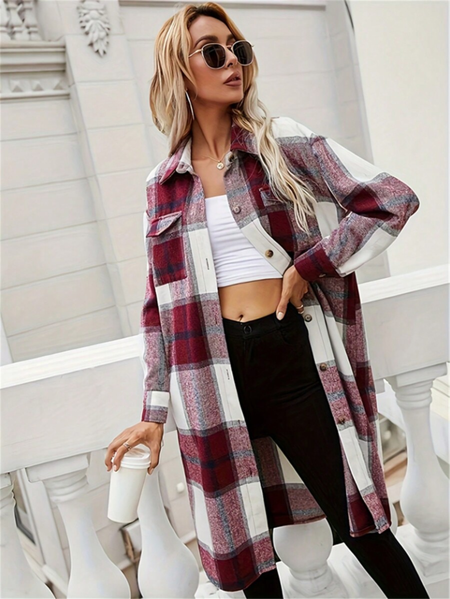 Women's Plaid Shirt Jacket | SHEIN