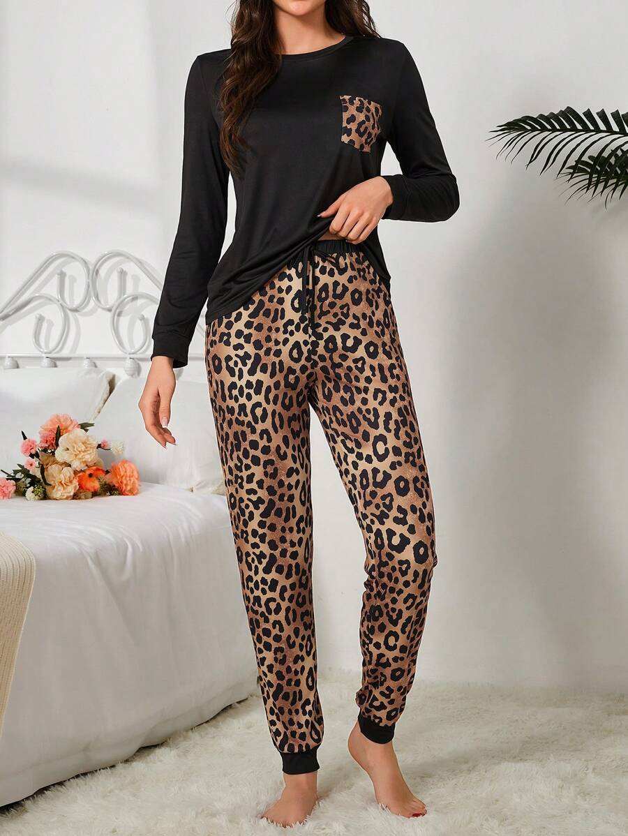 Women's Leopard Print Pajamas Set | SHEIN USA