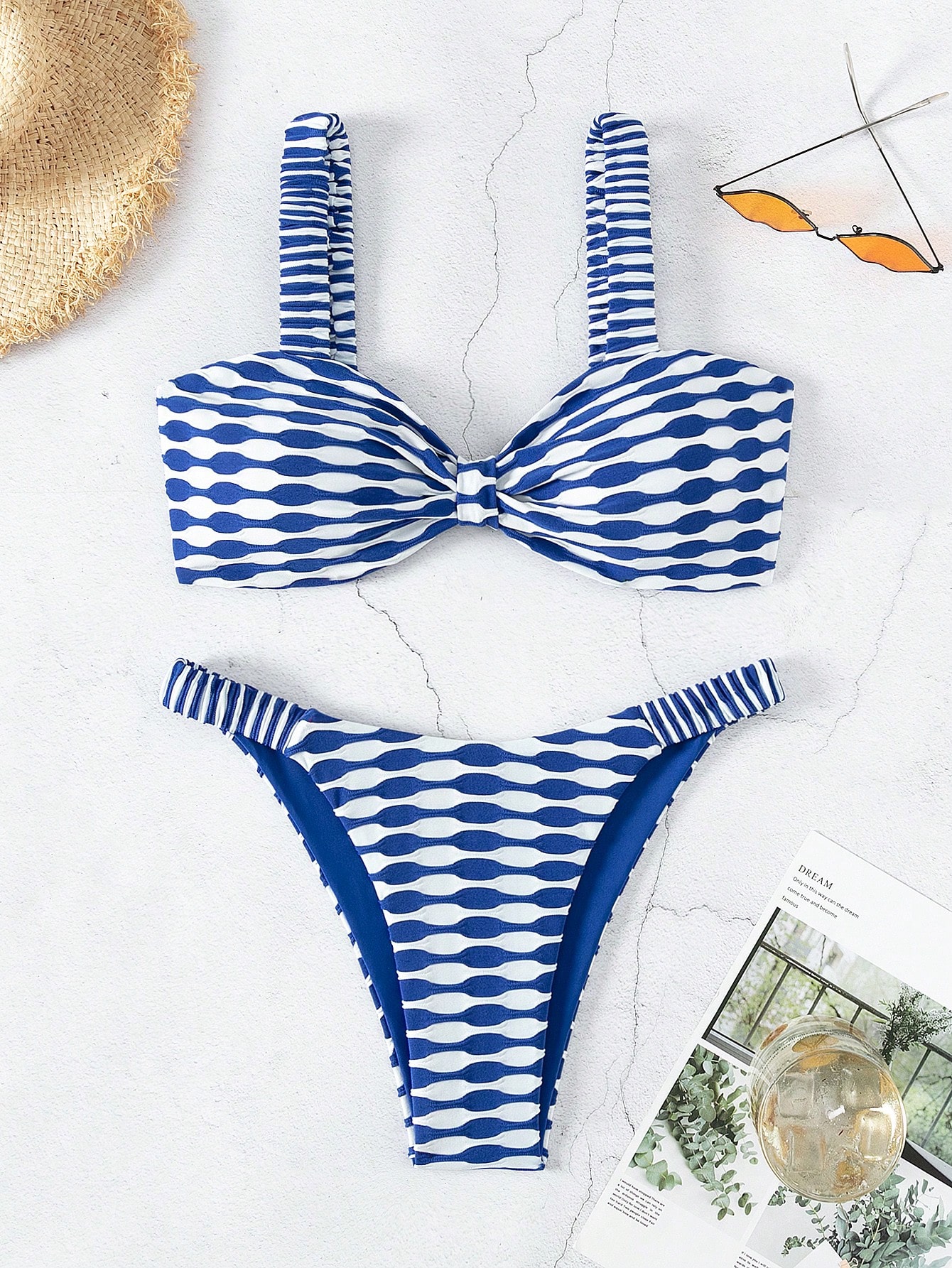 SHEIN Swim Costume Da Bagno A Due Pezzi Da Donna Con Motivo Geometrico ...