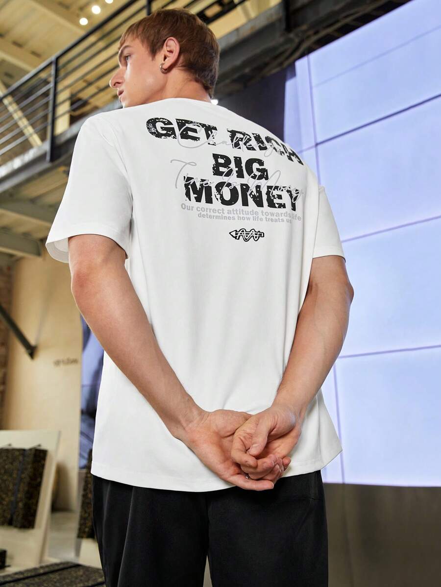 Manfinity RebelGame 2 st./set Heren Letterprint T-shirts En Effen kleur ...