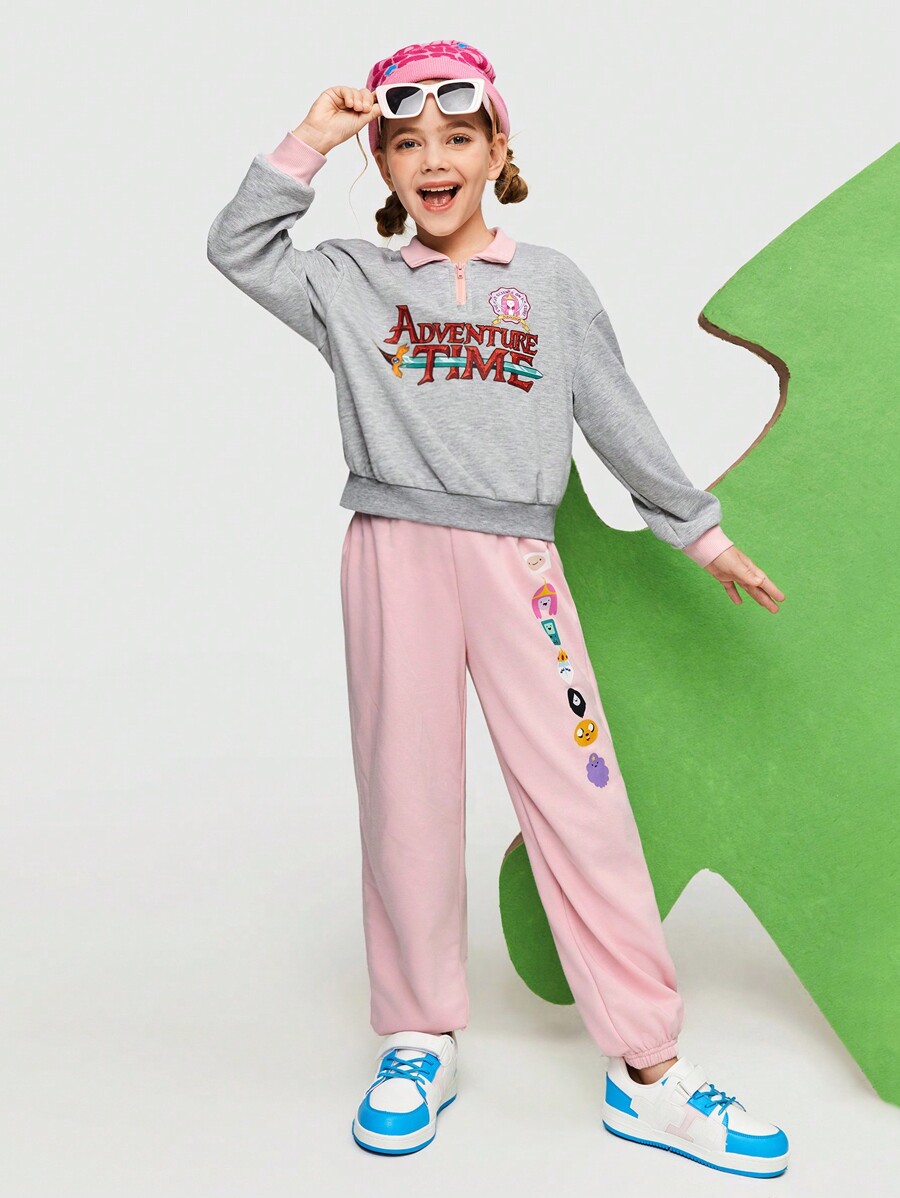 ADVENTURE TIME X SHEIN Conjunto De Dos Piezas Con Estampado De Dibujos ...