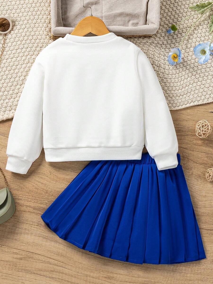 SHEIN Kids FANZEY Girls' Cartoon Character And Letter Printed ...