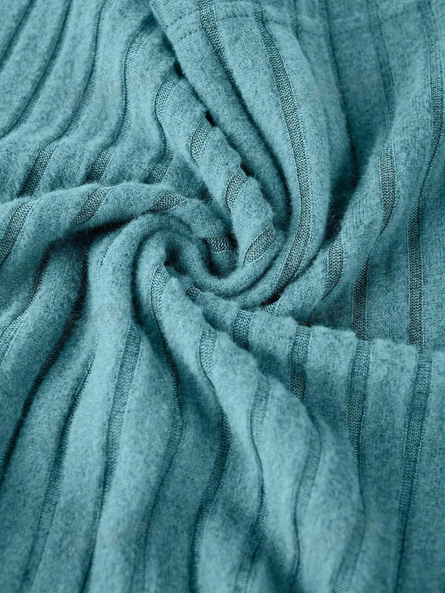 SHEIN Essnce Solid Color Ribbed Knit Two Piece Set | SHEIN Singapore