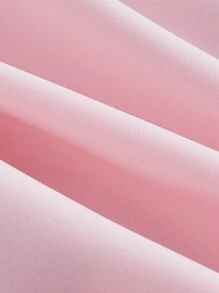 SHEIN MOD Plus-Size Retro Lace Trimmed Pink Cinched Waist Tie-Back Long ...