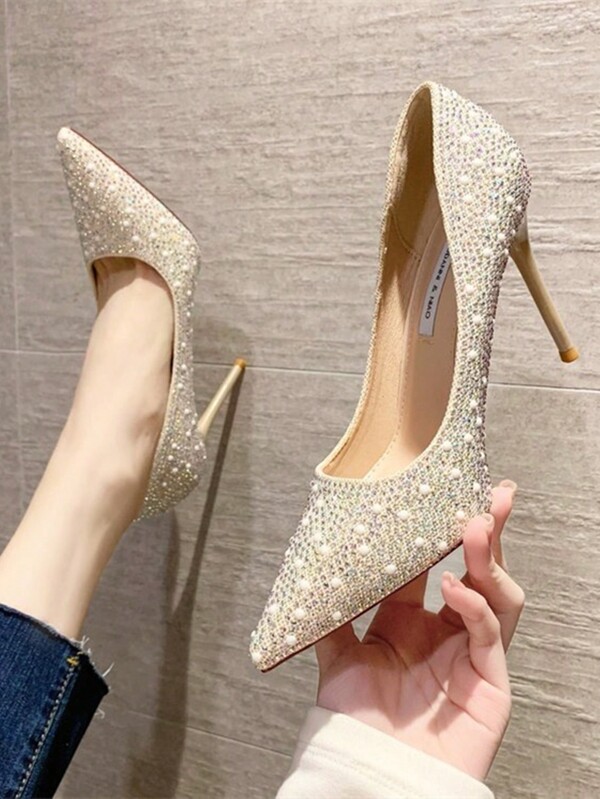 High-Heeled Shoes For Women, Stiletto Heel, Pointed Toe, Temperament, Warm, Sexy And Versatile ...