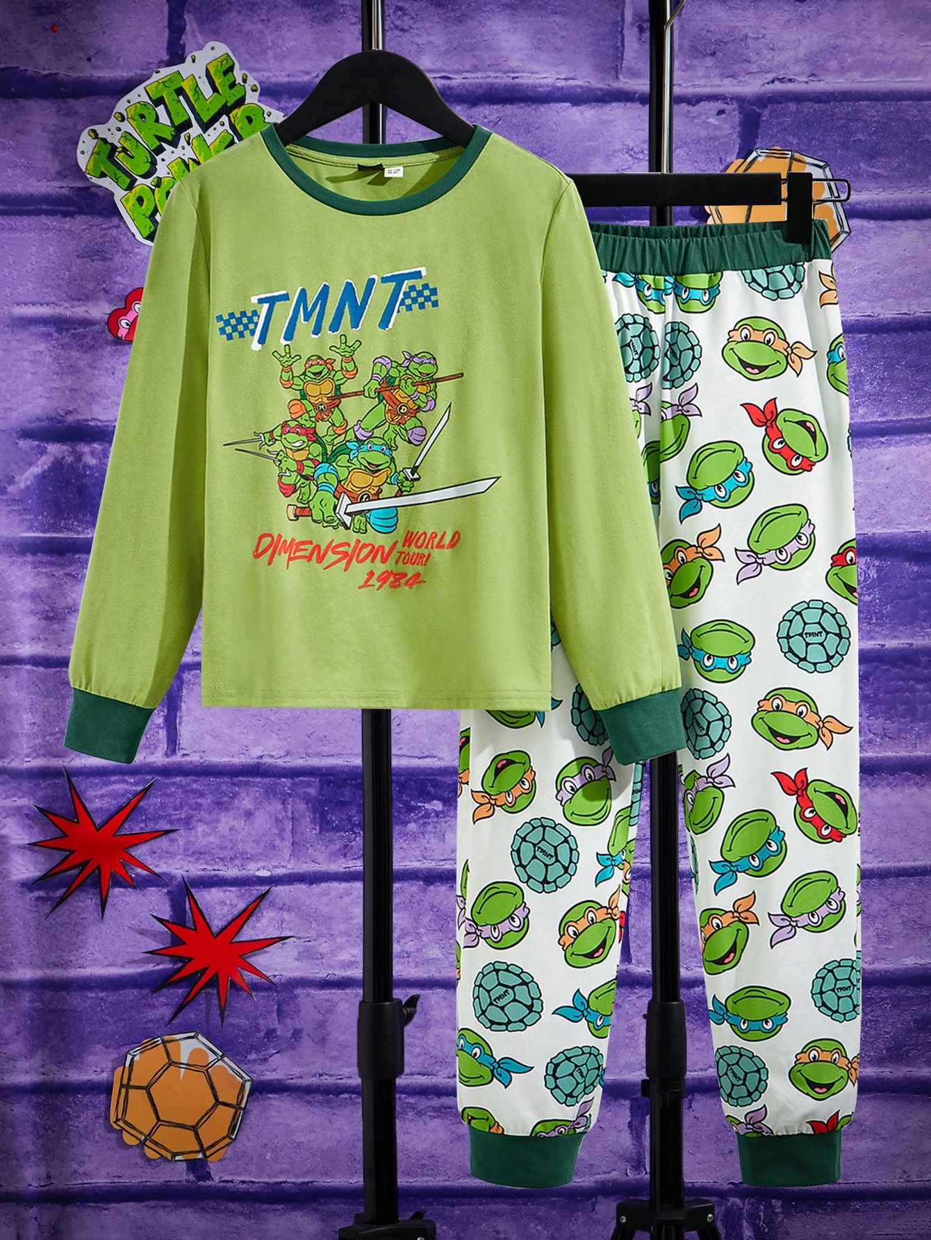 TEENAGE MUTANT NINJA TURTLES X SHEIN Tween Boy Cartoon Printed Long ...