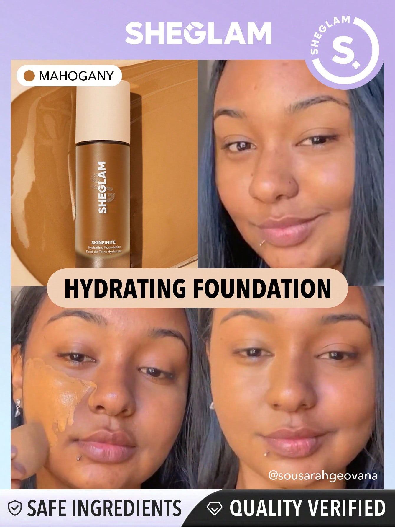 SHEGLAM Skinfinite Hydrating Foundation-Mahogany Flawless Dewy ...