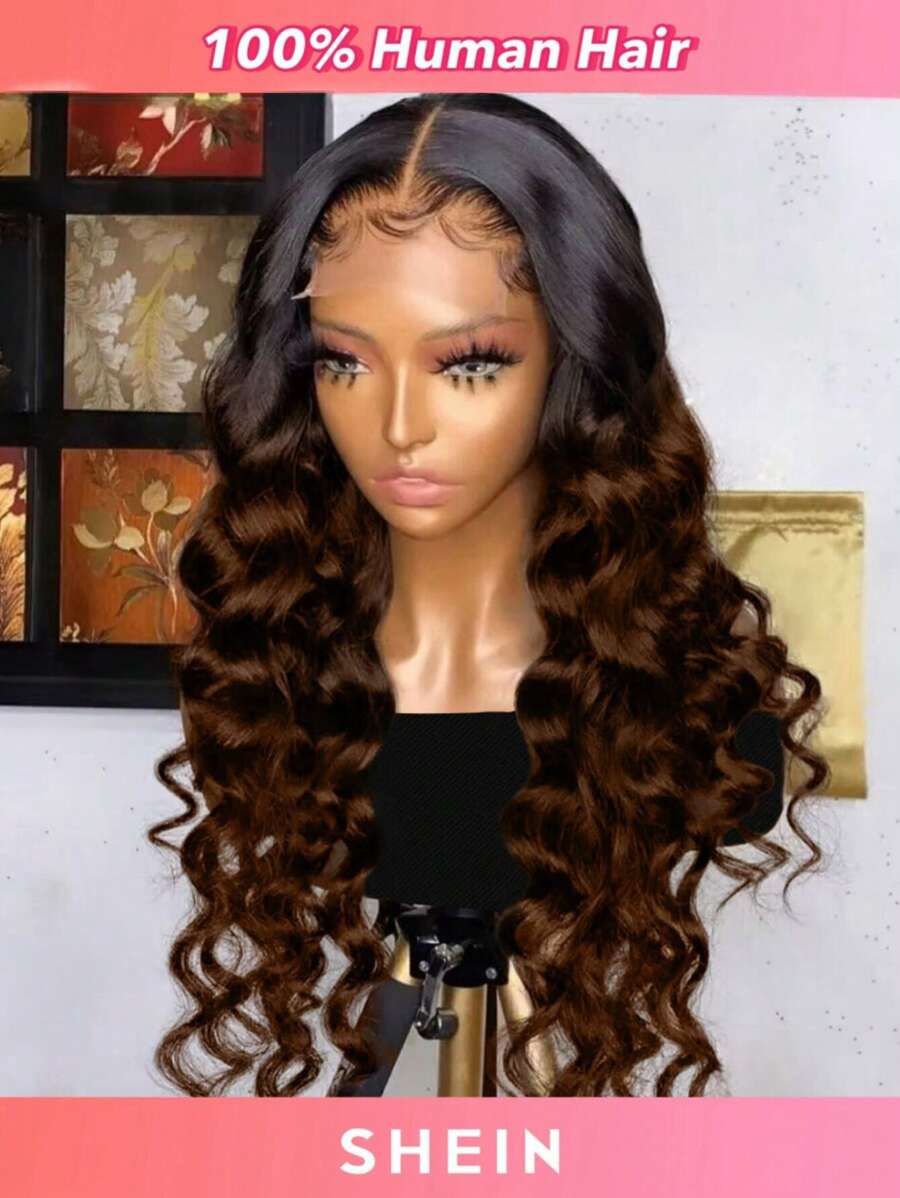 Body Wave 5 X 5 Lace Frontal Wigs 1B30 Transparent Lace Human Hair Wig ...