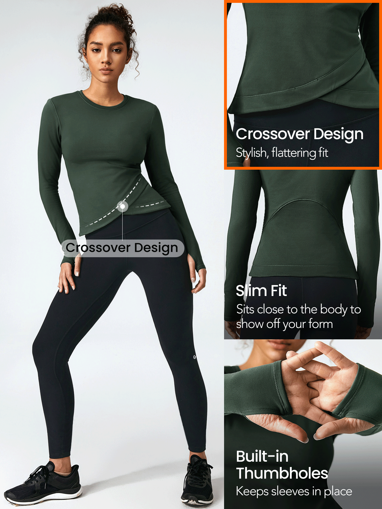 GLOWMODE The Winning Look Fleece Crossover Workout Tee | SHEIN USA